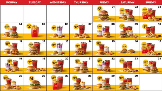 Delicious diary alert: Maccas 30 Days 30 Deals is back, bigger and better than ever before ...